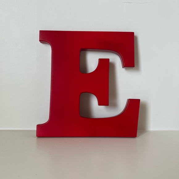 Wall Decor | Red Letter E | Poshmark